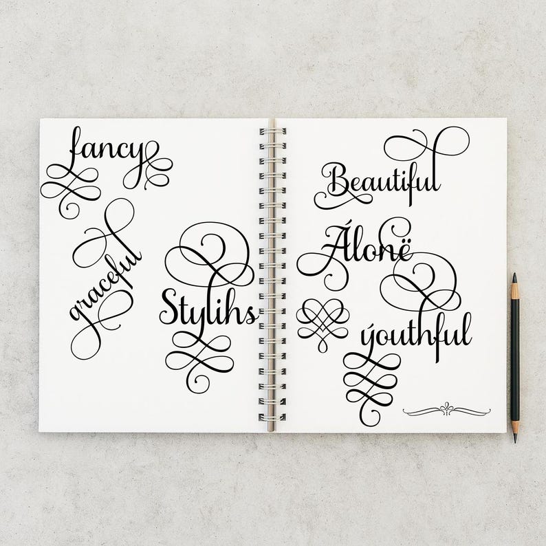 Samantha Upright Script Font, Font With Tails, Heart Font, Wedding Font ...