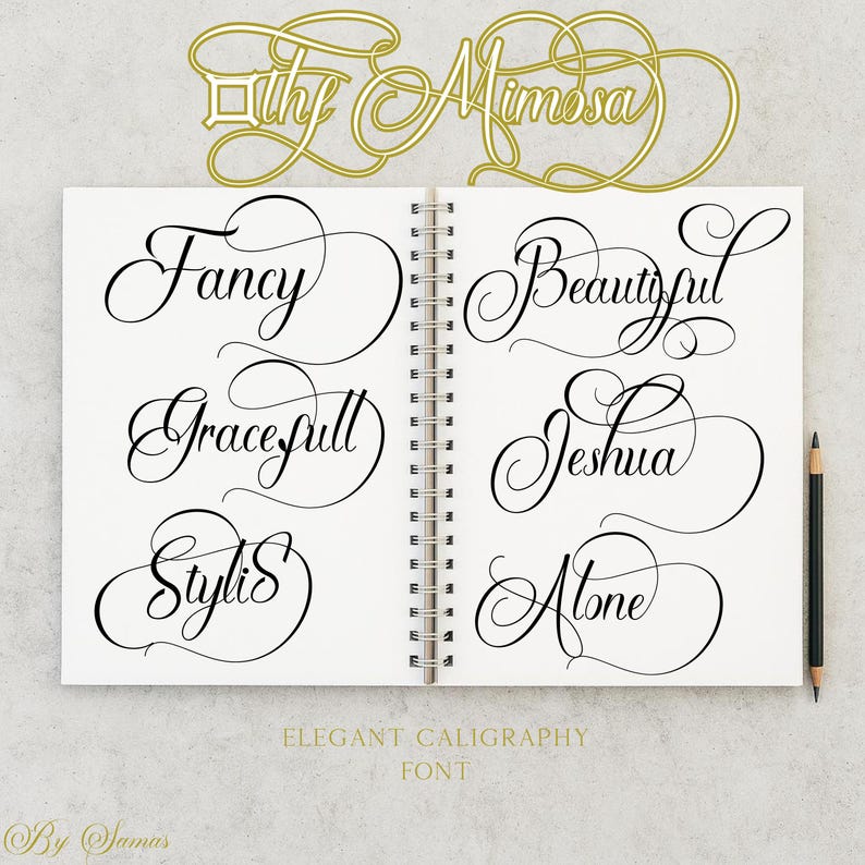 Calligraphy Font, SVG, Digital Font, Commercial Use, Handwritten ...