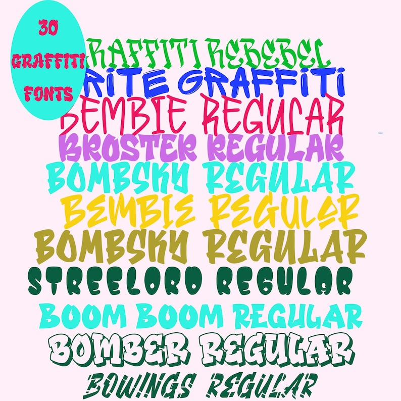 Graffiti Font Bundle | Instant Download for Cricut and Silhouette ...