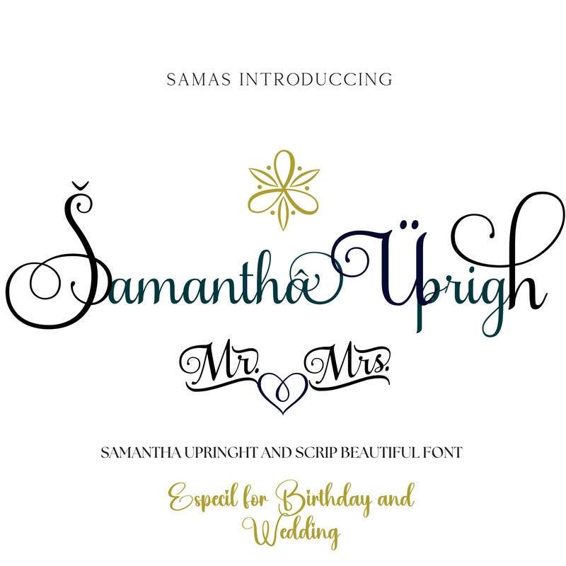 Samantha Font Svg - Etsy