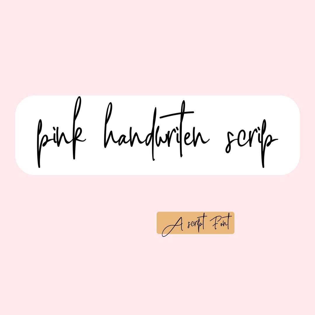 PINK Script Font, Elegant Font With Tails, Beautiful Font, Wedding Font ...