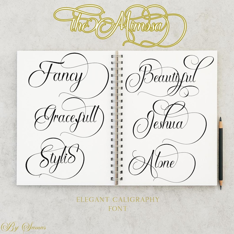 Calligraphy Font, SVG, Digital Font, Commercial Use, Handwritten ...