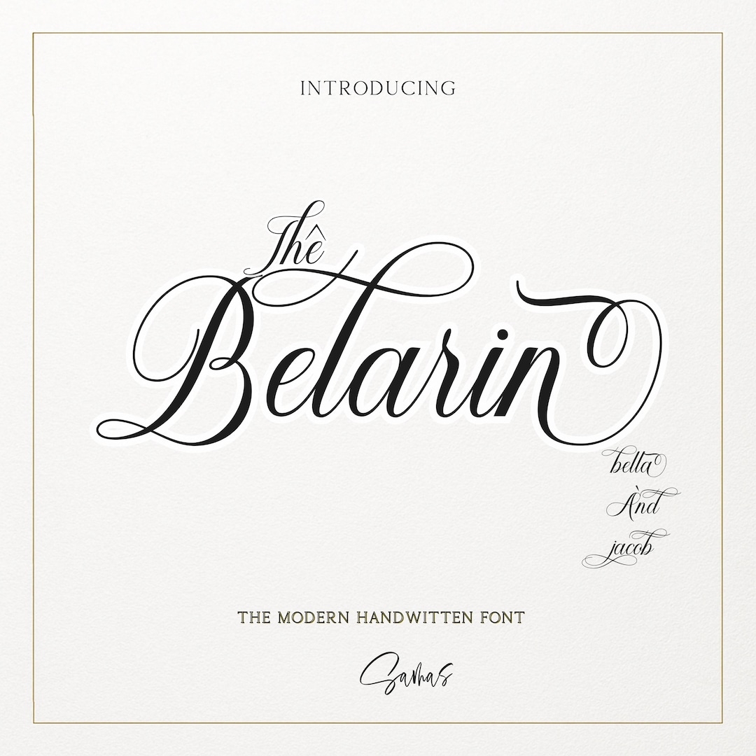 Calligraphy Font, SVG, Digital Font, Commercial Use, Handwritten ...
