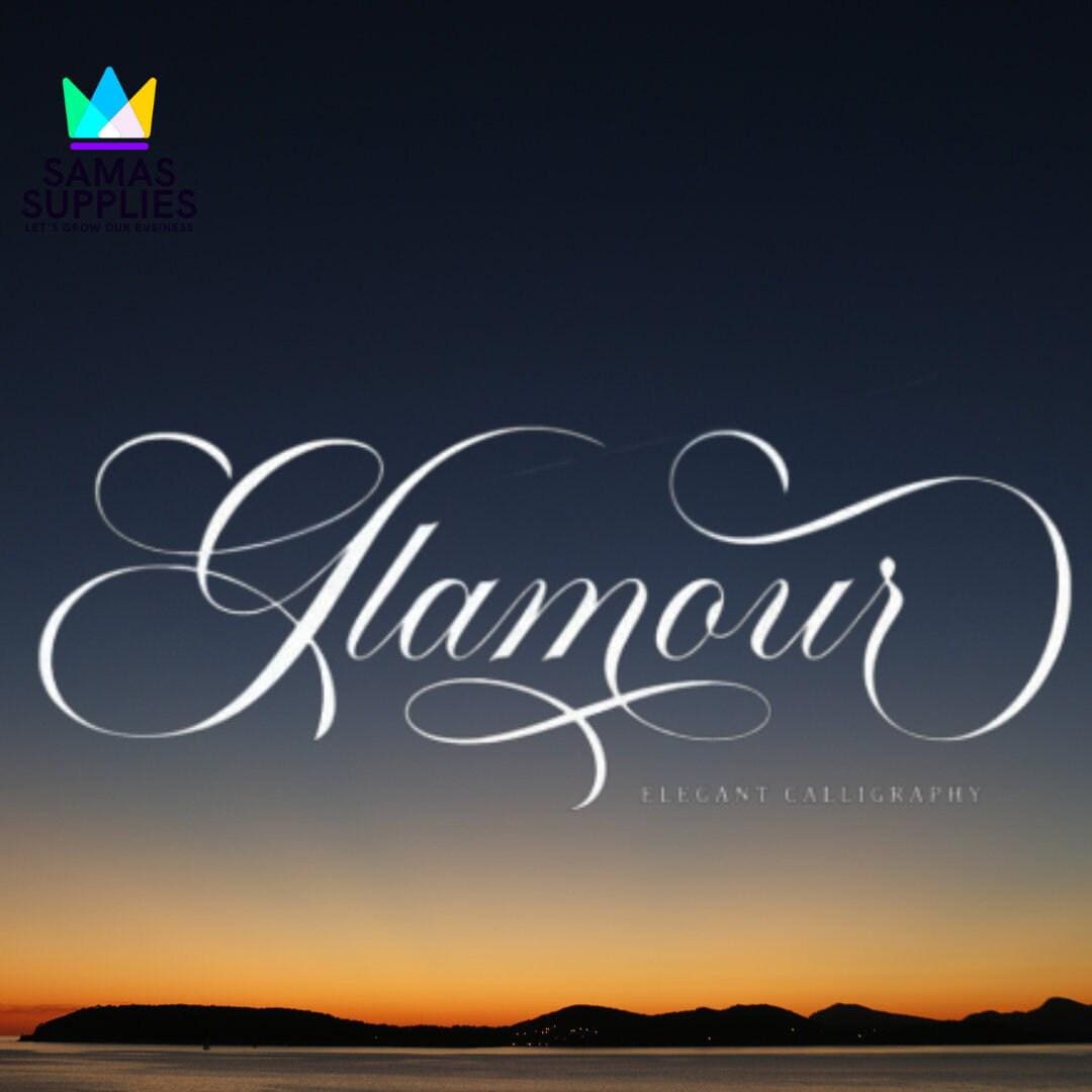 Glamor Script Font, Elegant Font With Tails, Beautiful Font, Wedding ...