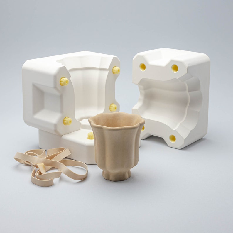 Slipcasting Plaster Mold for Ceramic Form Gipsform Medium Size Flower ...