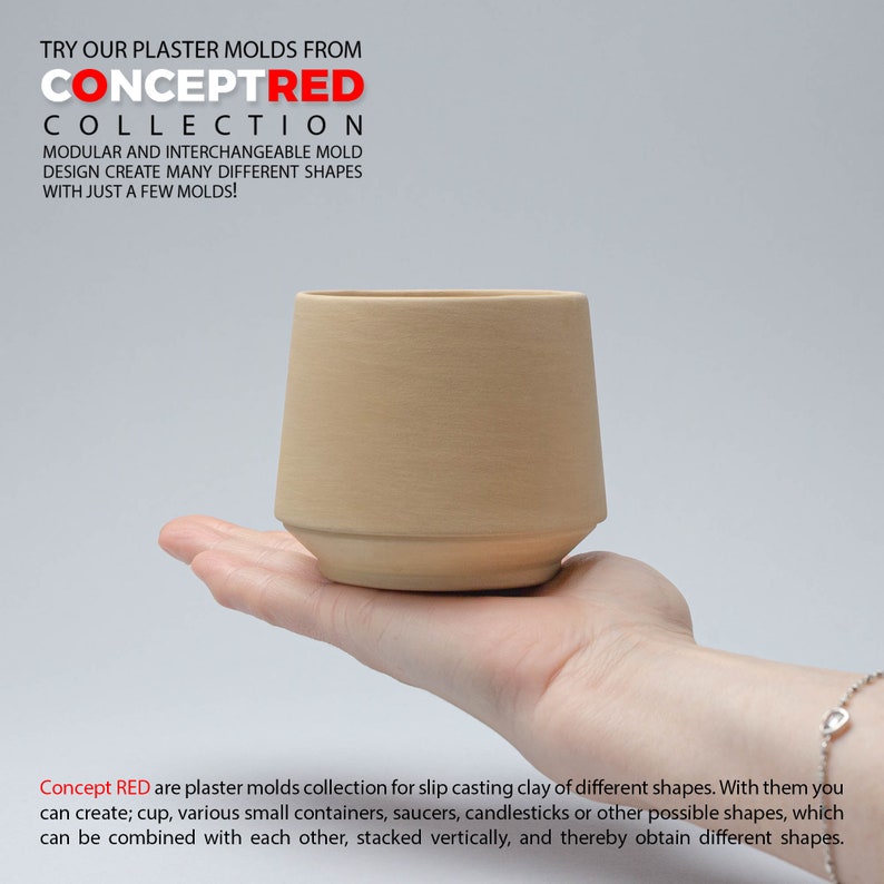 Slipcasting Plaster Form Gipsform Mold Set Conceptred Collection Cup ...