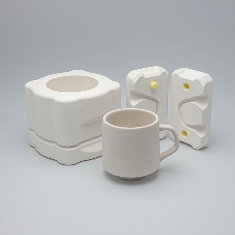 Slipcasting Plaster Mold for Ceramic Mug Cup Vessel Set CRC 063-065 ...
