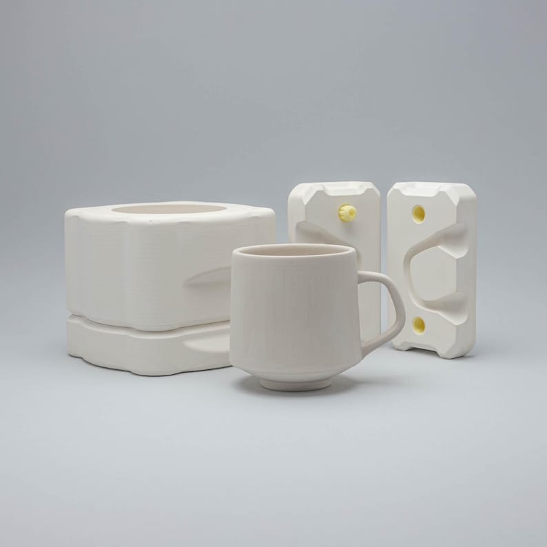 Slipcasting Plaster Mold for Ceramic Mug Cup Vessel Set CRC 063-065 ...