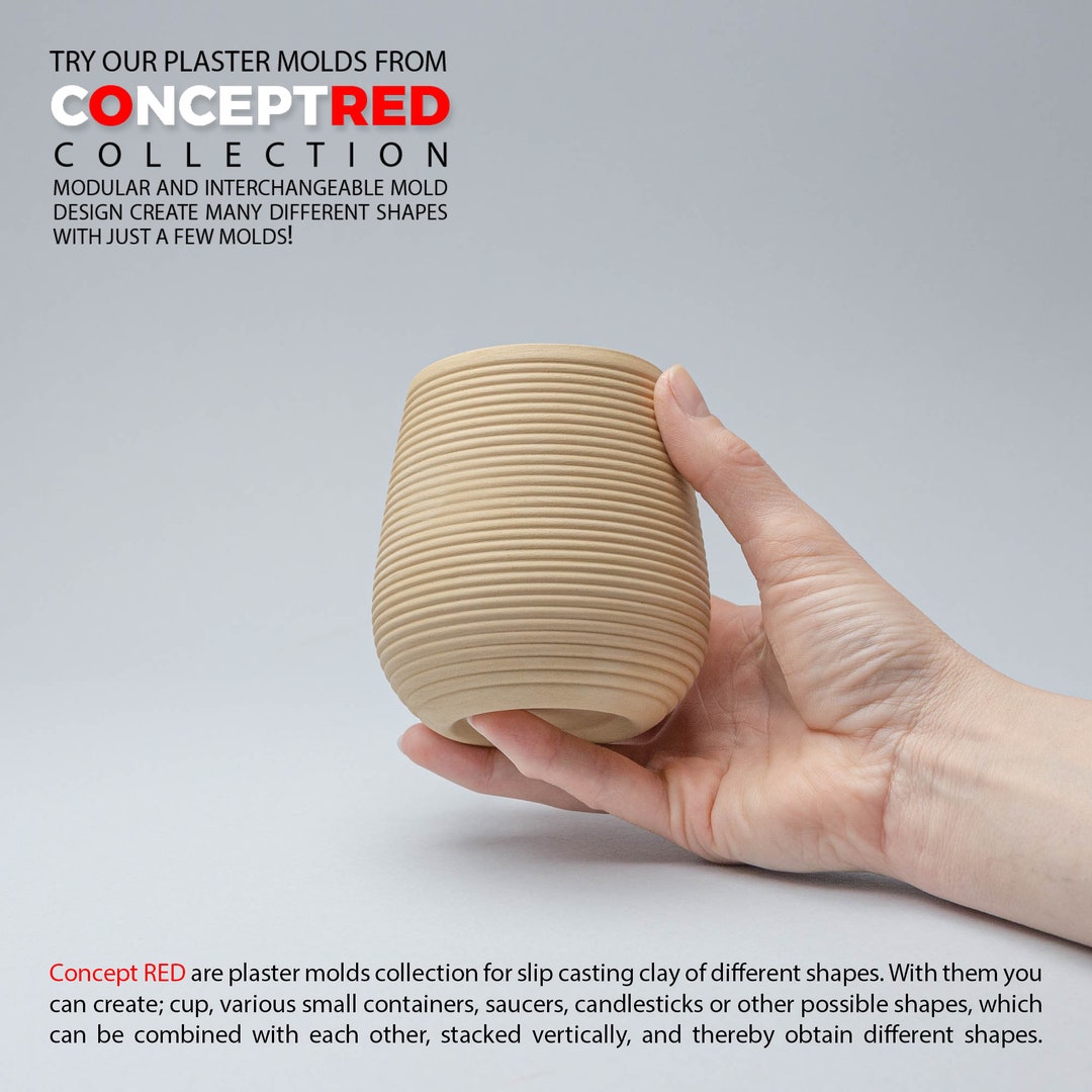 Plaster Mold for Handmade Slipcasting Mug Cup Shape Tool Crafting Supply Slip Casting Plaster ...