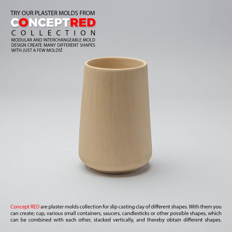 Slipcasting Plaster Mold for Ceramic Form Gipsform for Handleless Tall ...