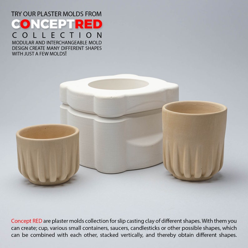Slipcasting Plaster Mold for Ceramic Form Gipsform for Handleless Mug Cup CR 049 - Etsy