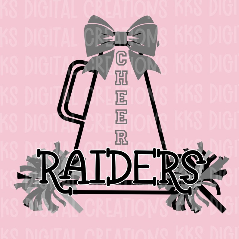 Raiders Cheer PNG- 2 Different Colors! - Etsy