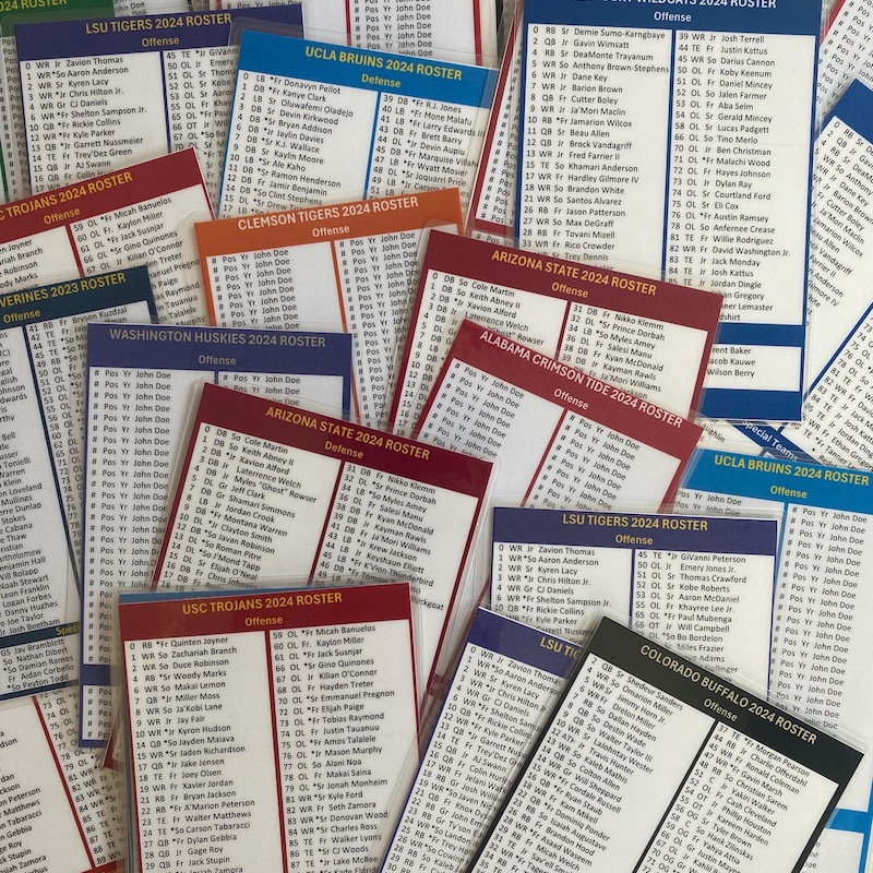 Team Roster Labels - Etsy