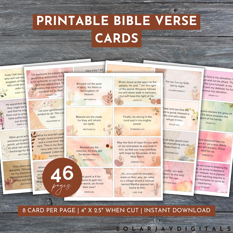 365 Inspiring Bible Verse Cards Printable Printable Scripture Cards ...