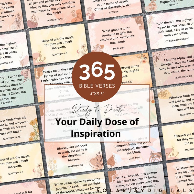 365 Boho Bible Verse Cards: Daily Bread of Inspiration, Encouragement ...