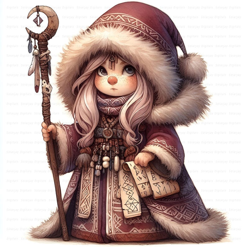 Rune Keeper Gnome Clipart, Gnome Clip Art, Winter Wizard Clipart ...