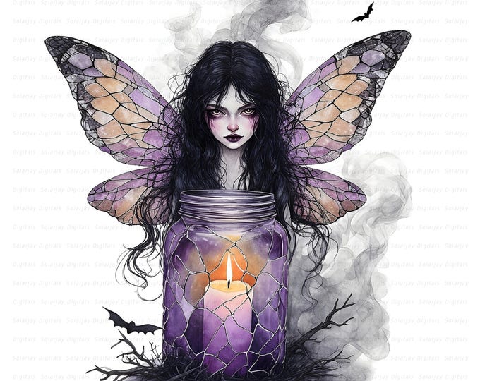 Dark Fairy Clipart Bundle, Fantasy Graphics, Fairy Graphics, Gothic Png ...