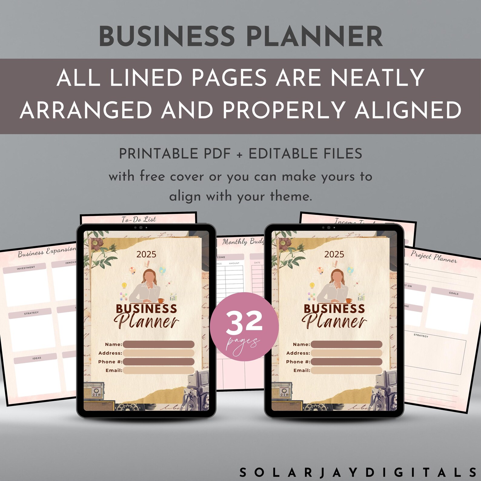 Business Planner Template Small Business Planner Start up Workbook ...