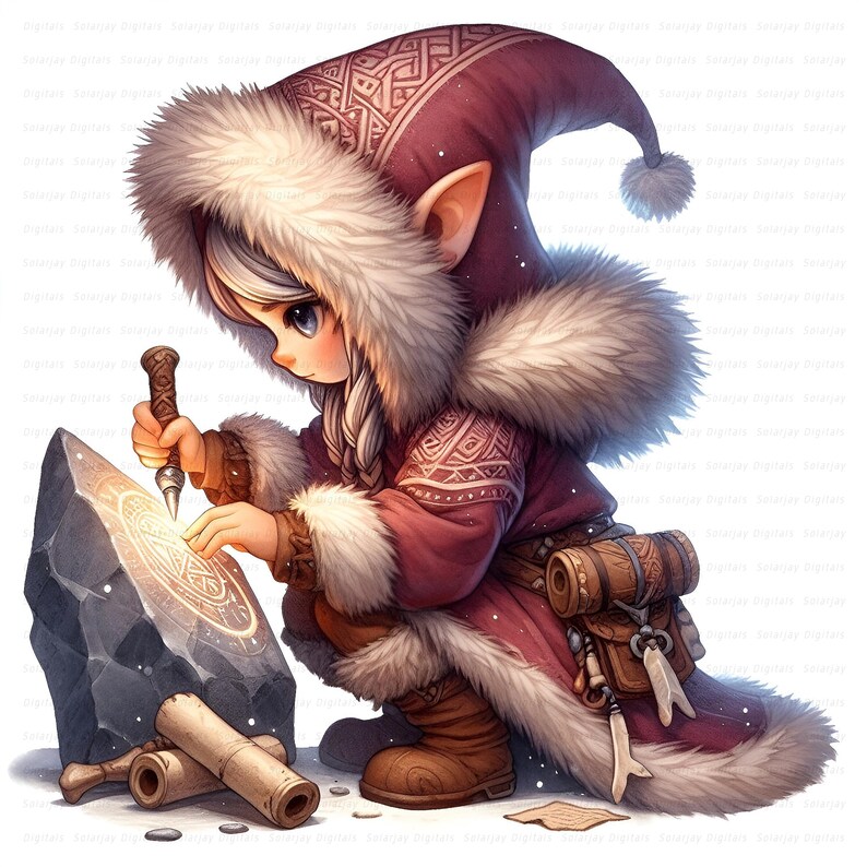 Rune Keeper Gnome Clipart, Gnome Clip Art, Winter Wizard Clipart ...
