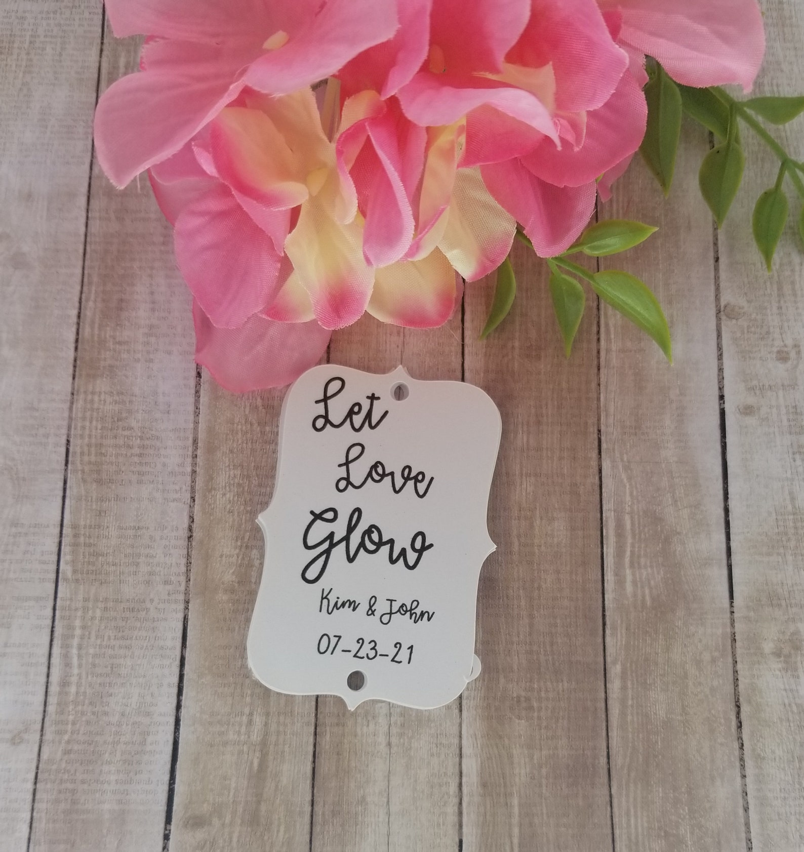 Let Love Glow Stick Tags for Weddings Anniversary Parties - Etsy