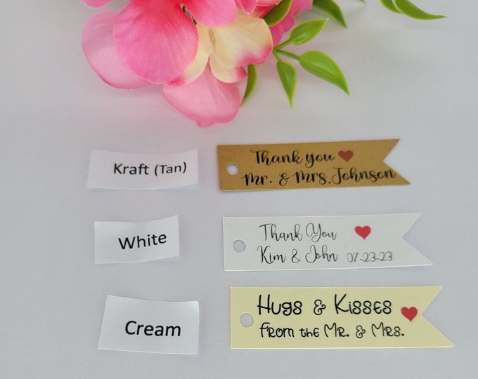 Her Favorite His Favorite Wedding Favor Gift Tag Personalized Gift Tag ...