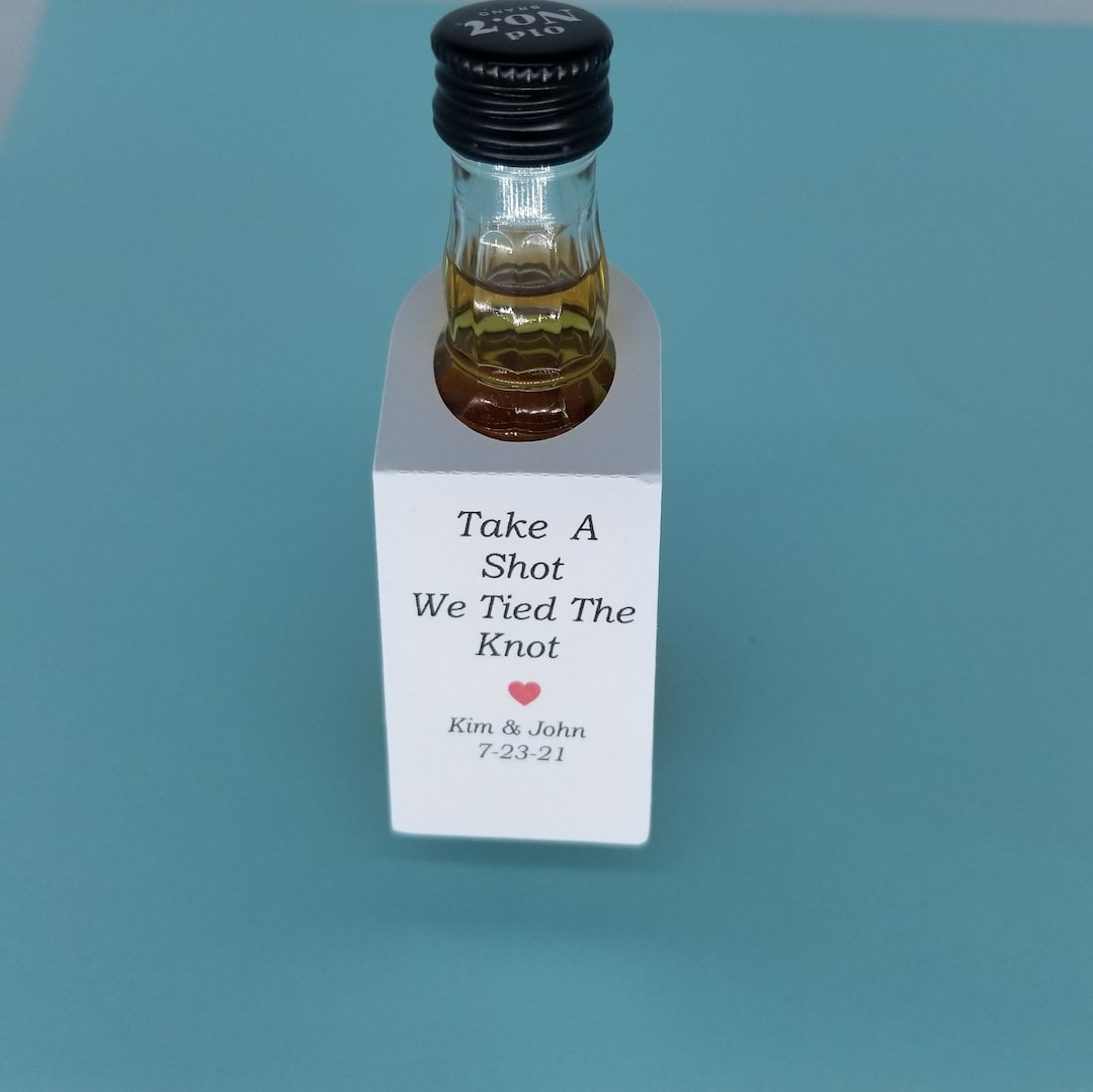 Custom Wedding Favor Tags, Shot Glass Tags, Tied the Knot - Etsy