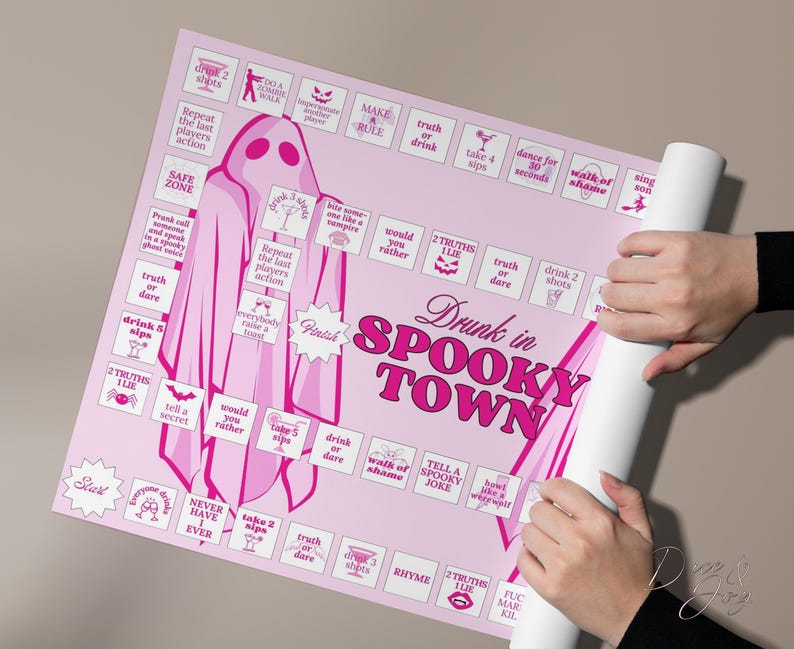 Halloween Editable Board Game Template Drinking Games, Fun Party Games ...