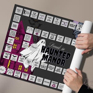 Halloween Editable Board Game Template Drinking Games Fun Party Games ...