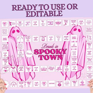 Halloween Editable Board Game Template Drinking Games, Fun Party Games ...