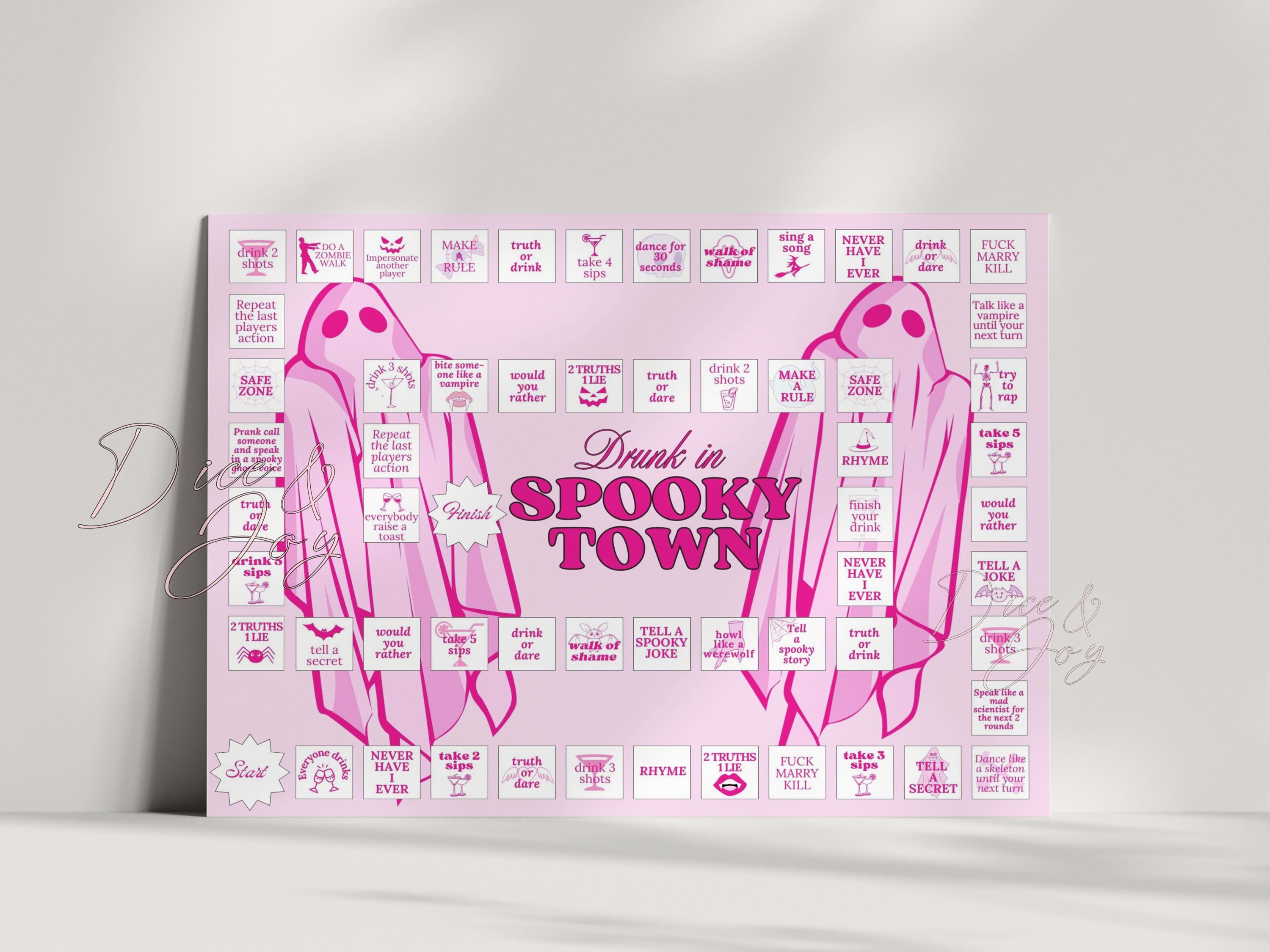 Halloween Editable Board Game Template Drinking Games, Fun Party Games ...