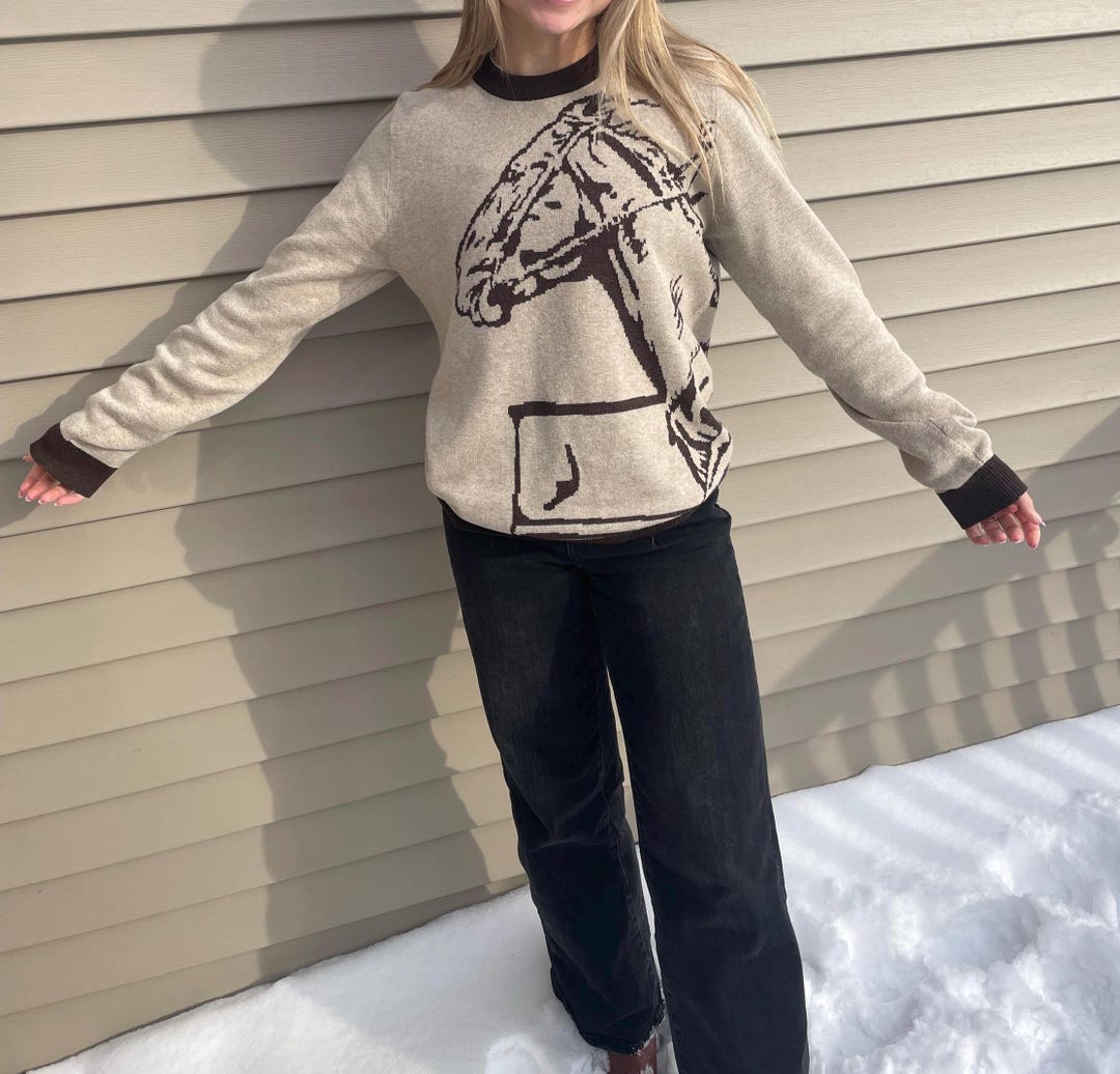Turn & Burn Sweater: Soft Knit Brown/taupe Edition - Etsy