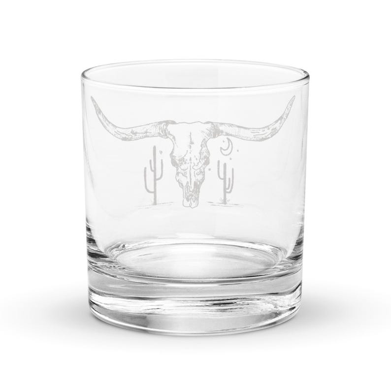 Midnight Longhorn Whiskey Glass - Etsy