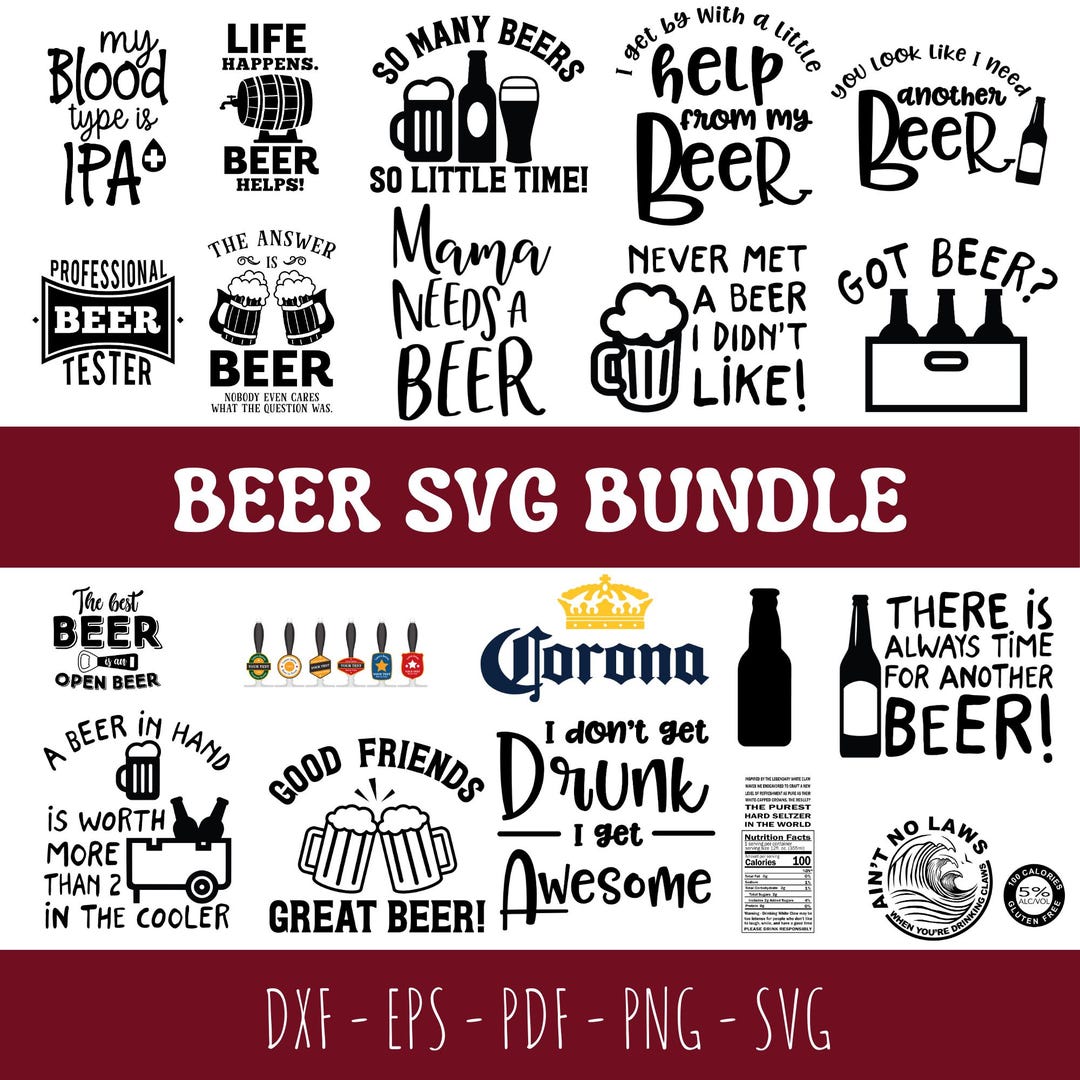 Beer SVG Bundles, Beer Quotes Templates, Alcohol Svgs - Etsy