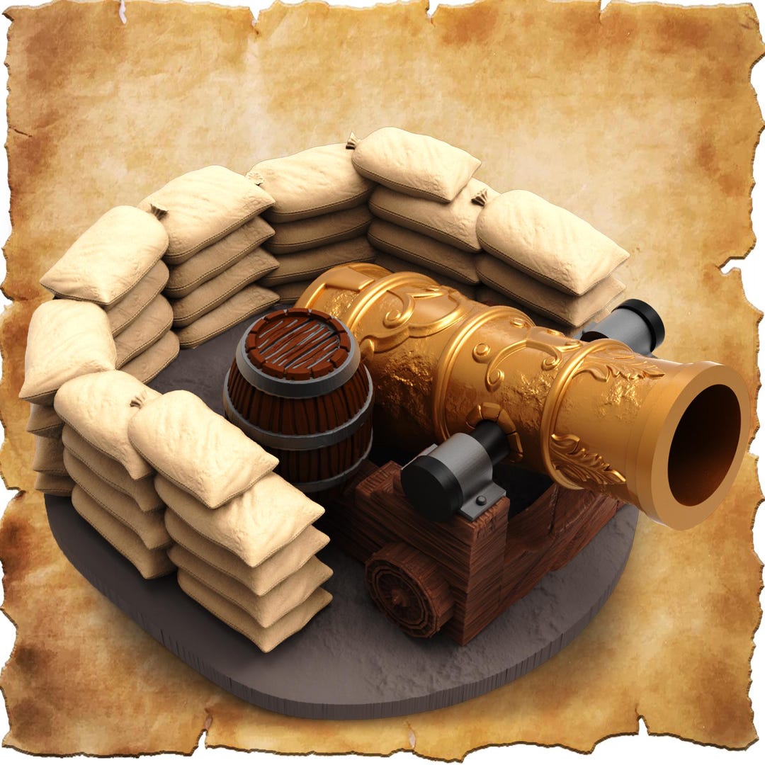 Epic Fortified Fantasy Medieval Cannon Dice Tower - 3D Printable STL ...