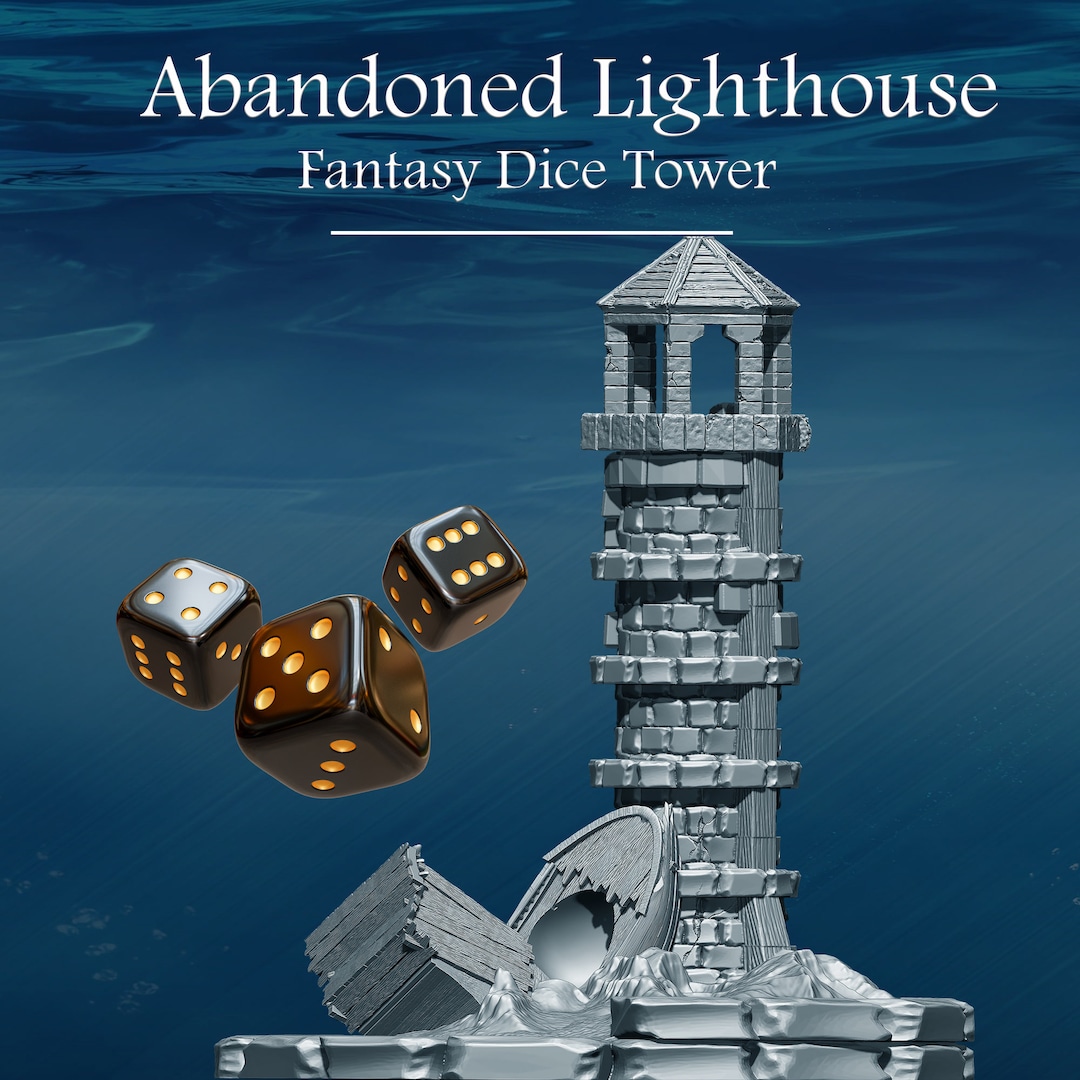 Abandoned Lighthouse - Fantasy Dice Tower STL 3D Printable File Format - Etsy