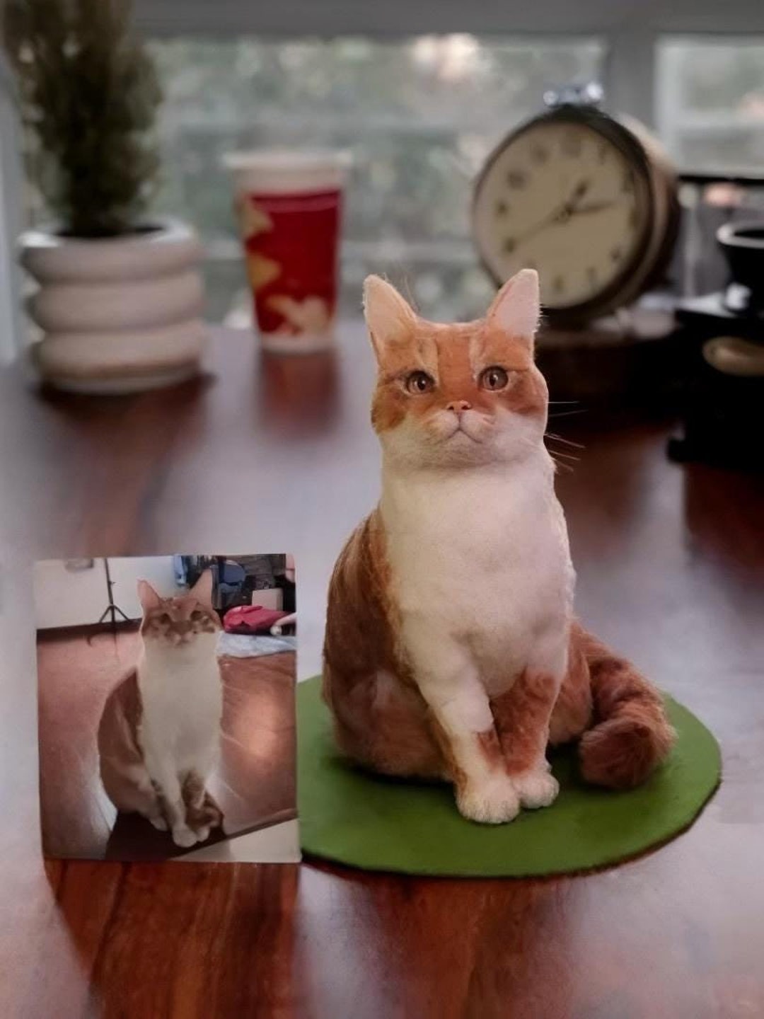 Custom Felt Cat Sculpture,3d Wool Felted Cat Portrait,realistic Stuffed ...