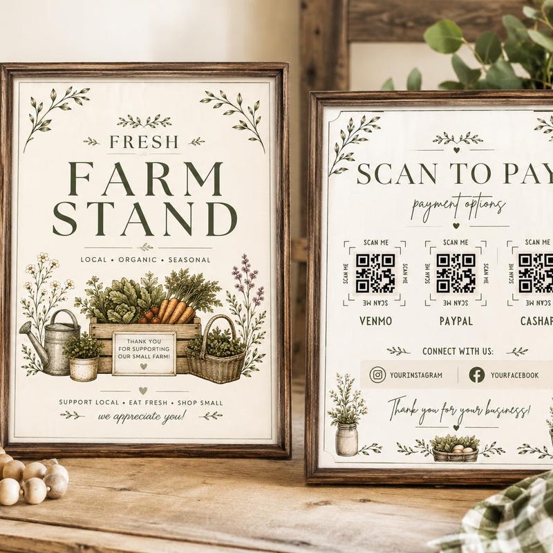 Farmstand Sign Templates - Etsy