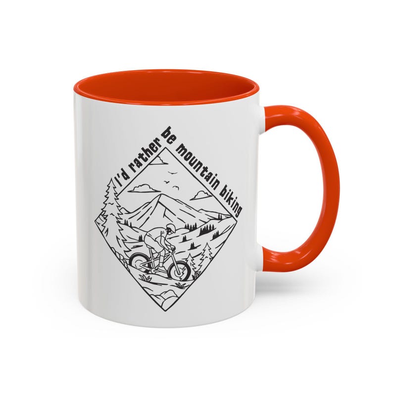 Mountain Biking Gifts, Bicycling Mug, I'd Rather Be Mountain Biking ...