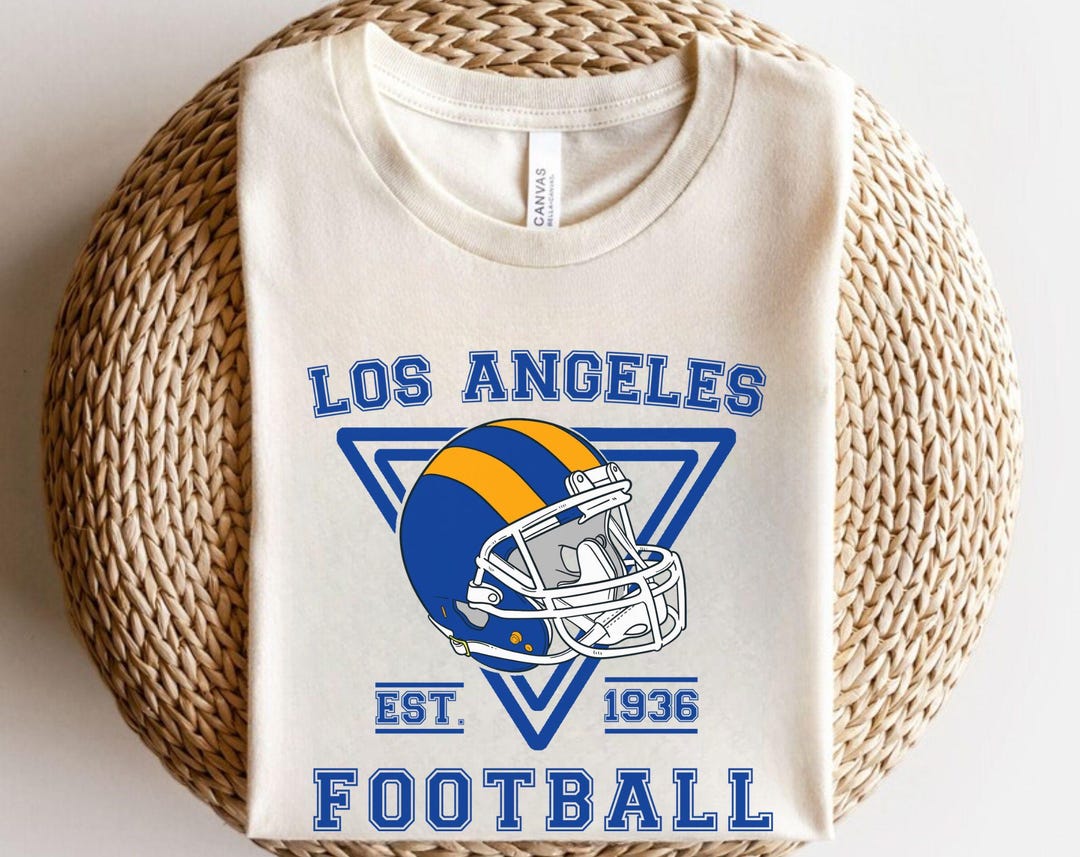 Los Angeles Rams Football Shirt LA Football Crewneck Retro Rams Shirt ...