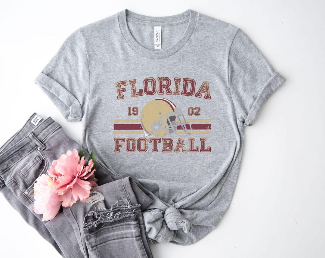 Distressed Florida Football Shirt FSU Football Crewneck Retro Seminoles ...