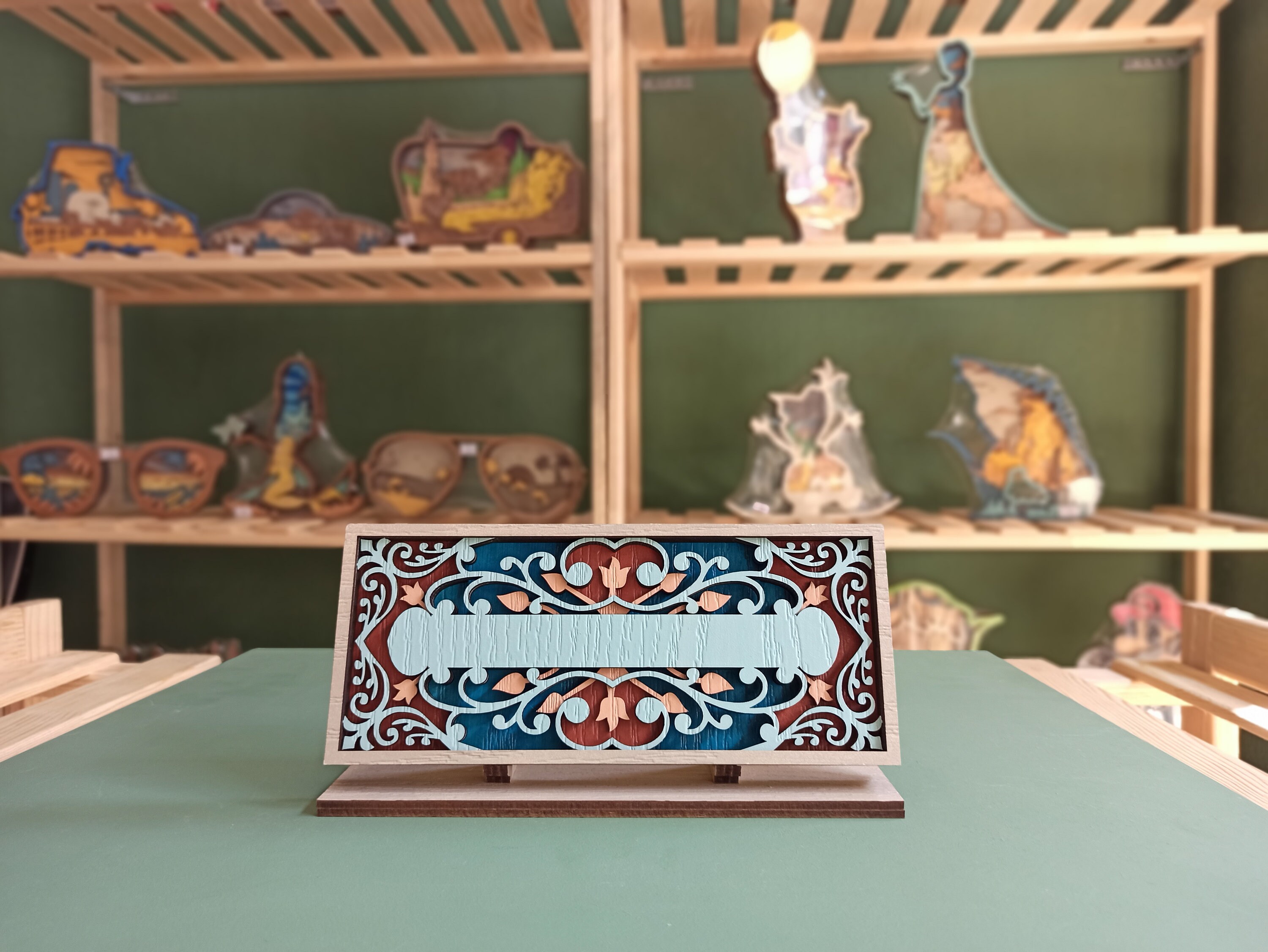 Desk Nameplates Laser Cut Files, Layered Desktop Name Sign Svg Files ...