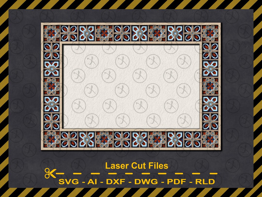 35 X 50 Photo Frame Laser Cut Files, Layered Frame, Multilayer Photo ...