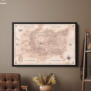 Land of Oz Map Canvas - Etsy