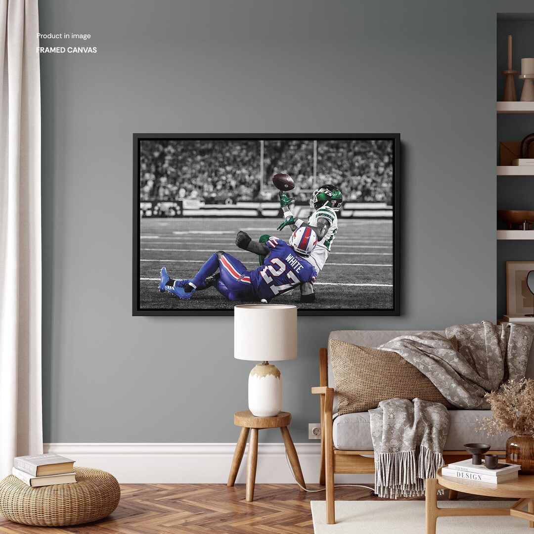 Garrett Wilson Touchdown Catch Canvas, Garrett Wilson Poster, New York ...