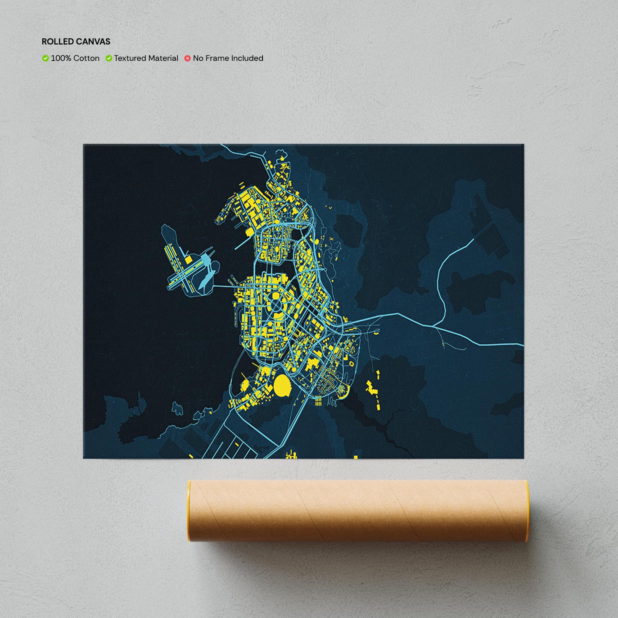 Cyberpunk 2077 Map Print, Night City Map Poster, Cyberpunk City Map ...