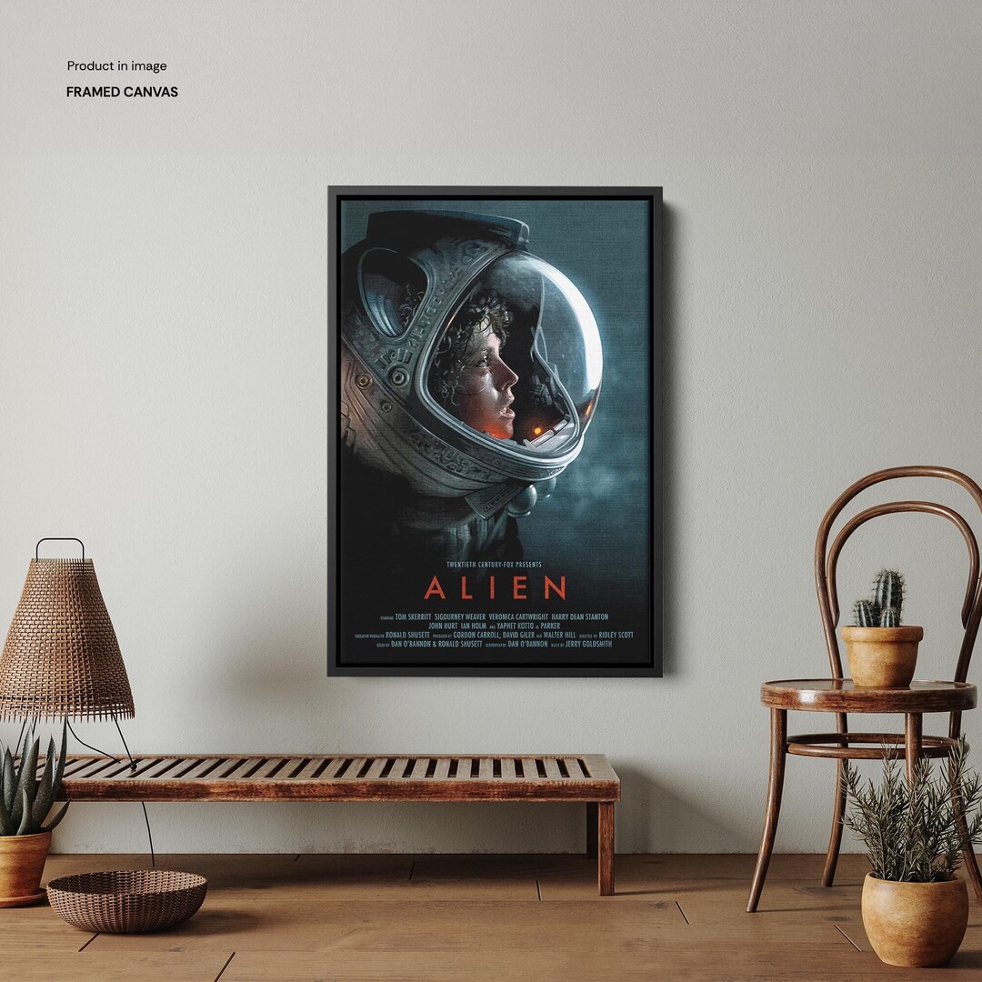 Alien Movie Poster, Alien Print, Sigourney Weaver Canvas, Movie Posters ...