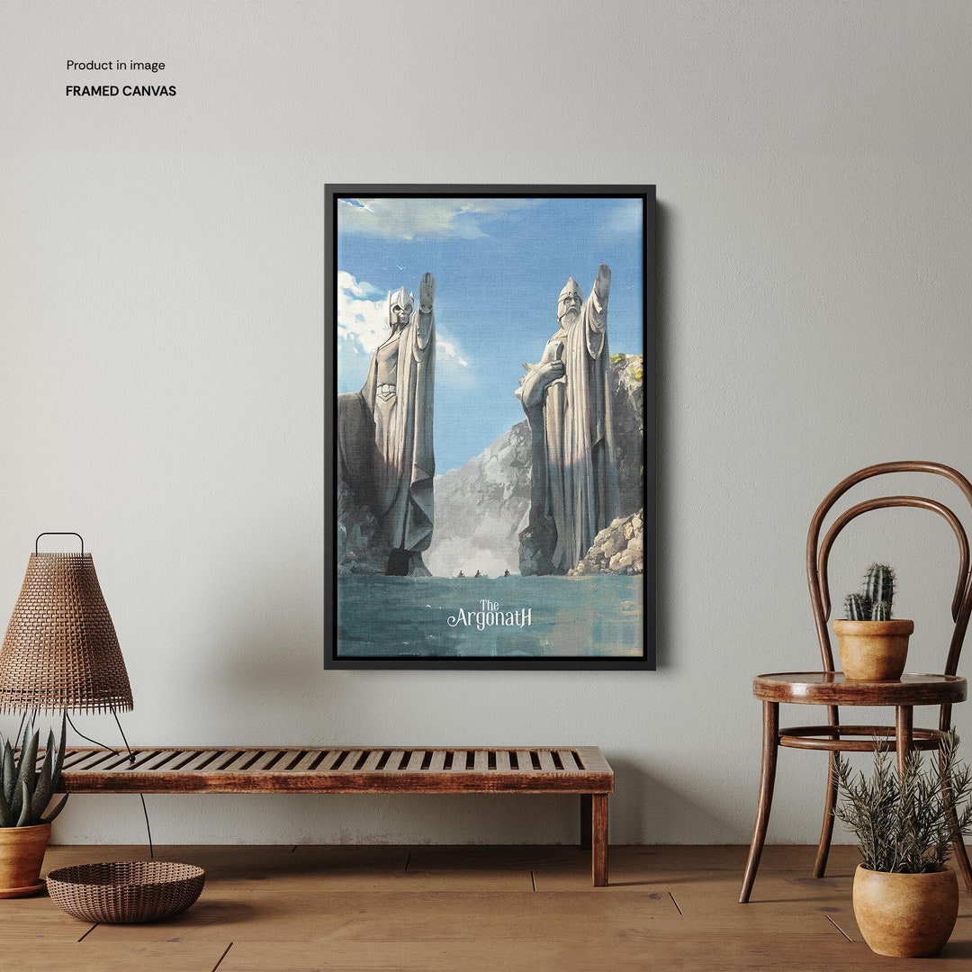 Gates of Argonath Poster, Argonath Canvas, Middle Earth Print, Best ...