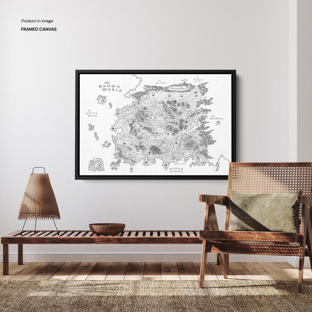 A New Wheel of Time Canvas, Wheel of Time Map Print, Fantasy Map ...