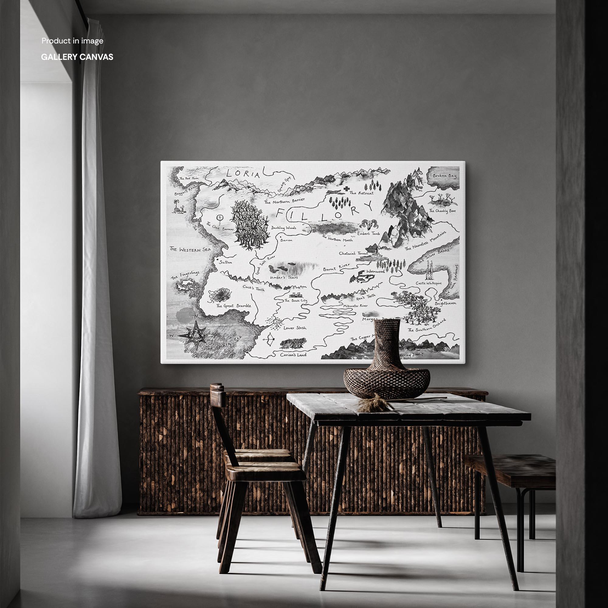 Map of Fillory Print, the Magicians Map Canvas, Quentin Coldwater Map ...