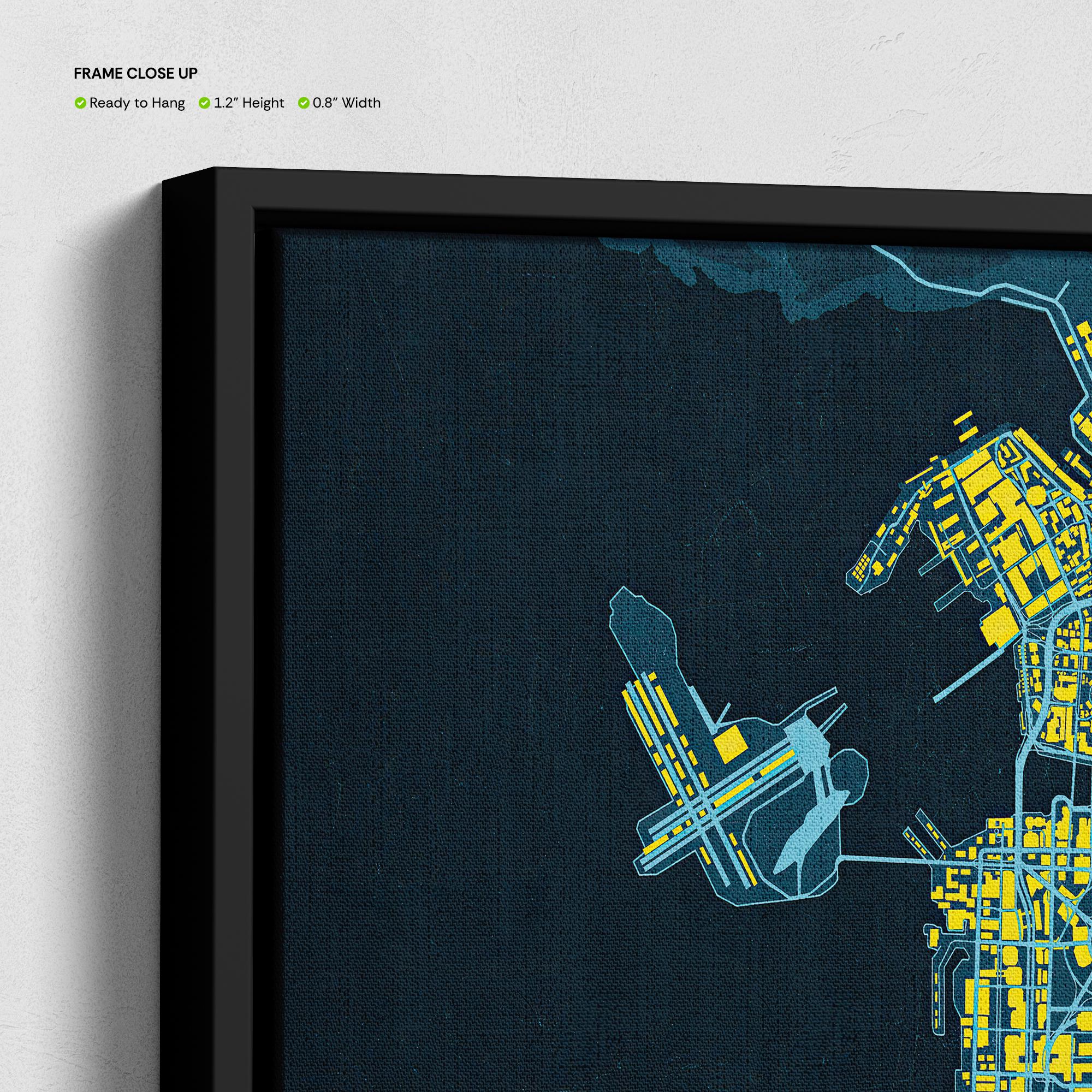 Cyberpunk 2077 Map Print, Night City Map Poster, Cyberpunk City Map ...